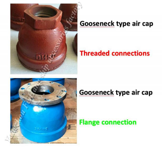 Swan neck breathable head, flanged cast iron goose neck type ...