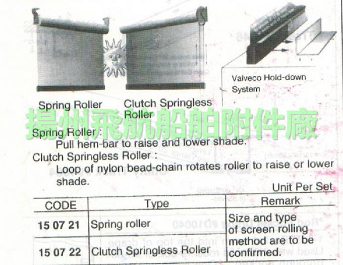 IMPA 150721-IMPA150722 series spring ball roller blinds, cockpit roller ...