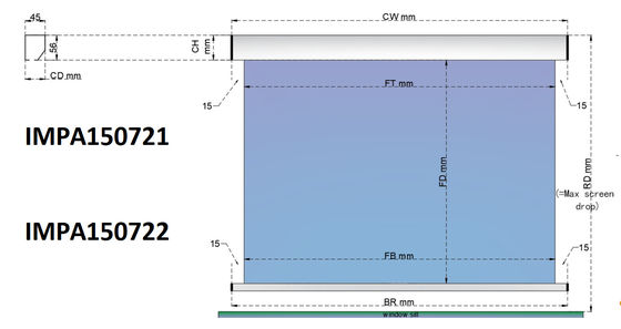 IMPA150721-SOLAR SHADES SPRING ROLLER TYPE on sales - Quality ...